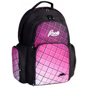 Roots Backpack Pink Plaid